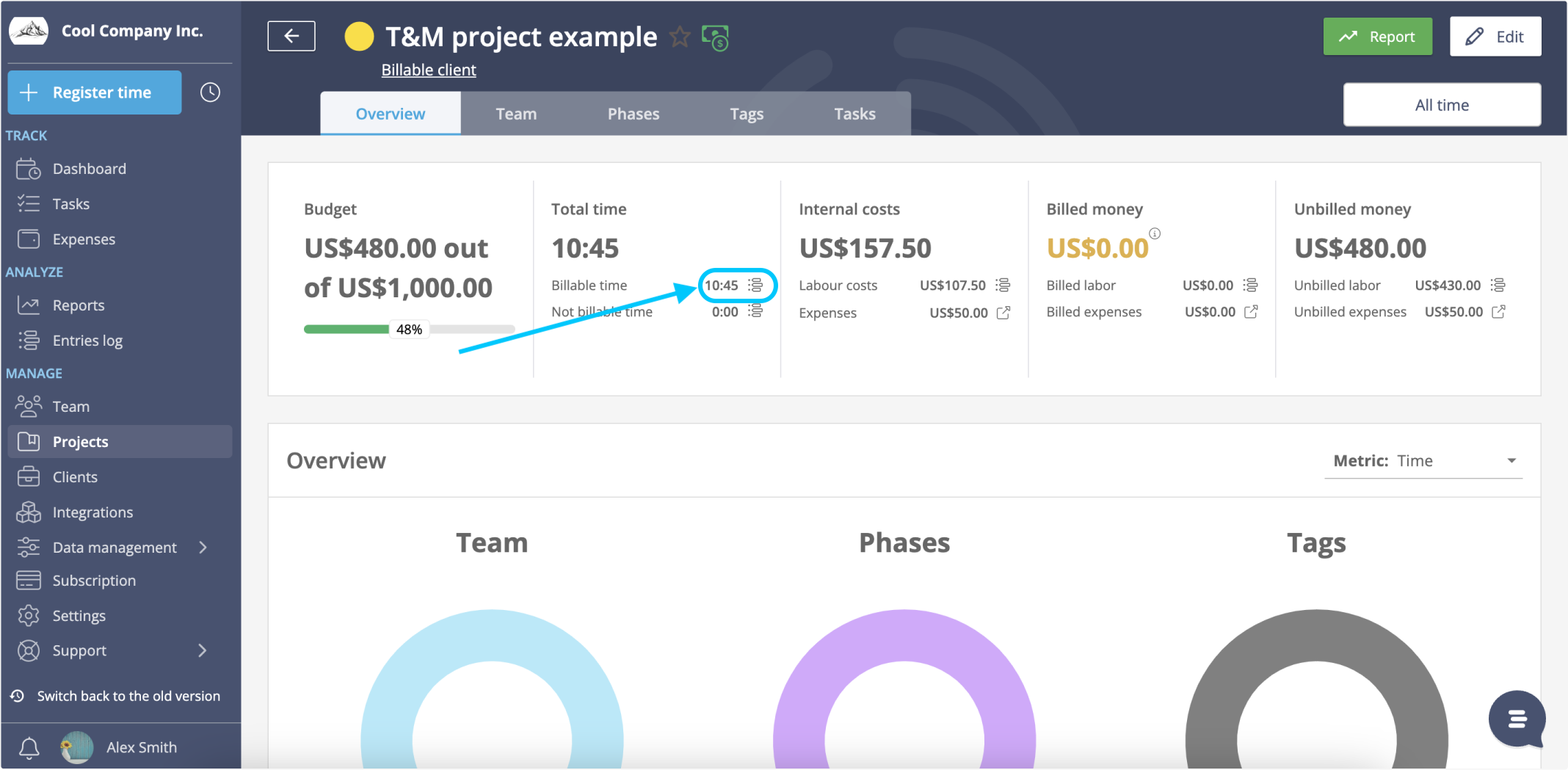 How to bill a Time&Material project (bill by the hour)